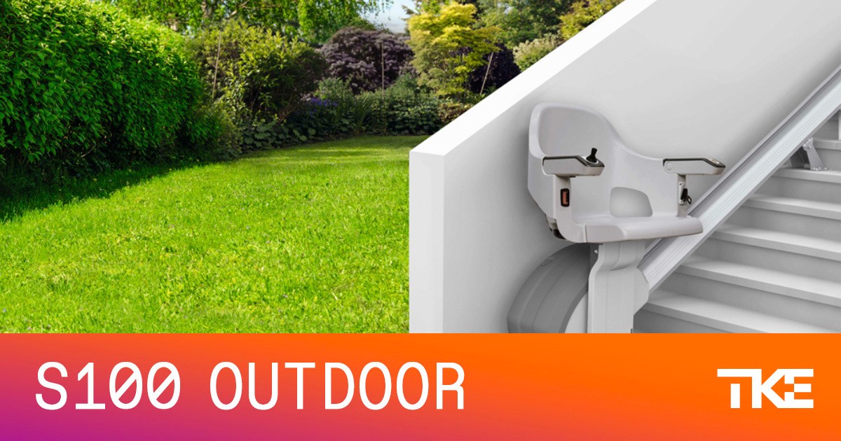 Montascale per esterno scale dritte Poltroncina | S100 Outdoor